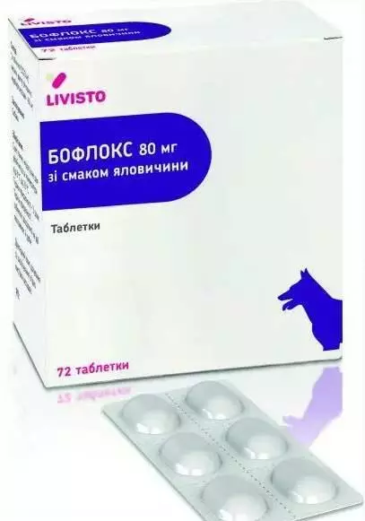 Купити Бофлокс 80мг №1 таблетка Livisto, Іспанія (Марбофлоксацин ...